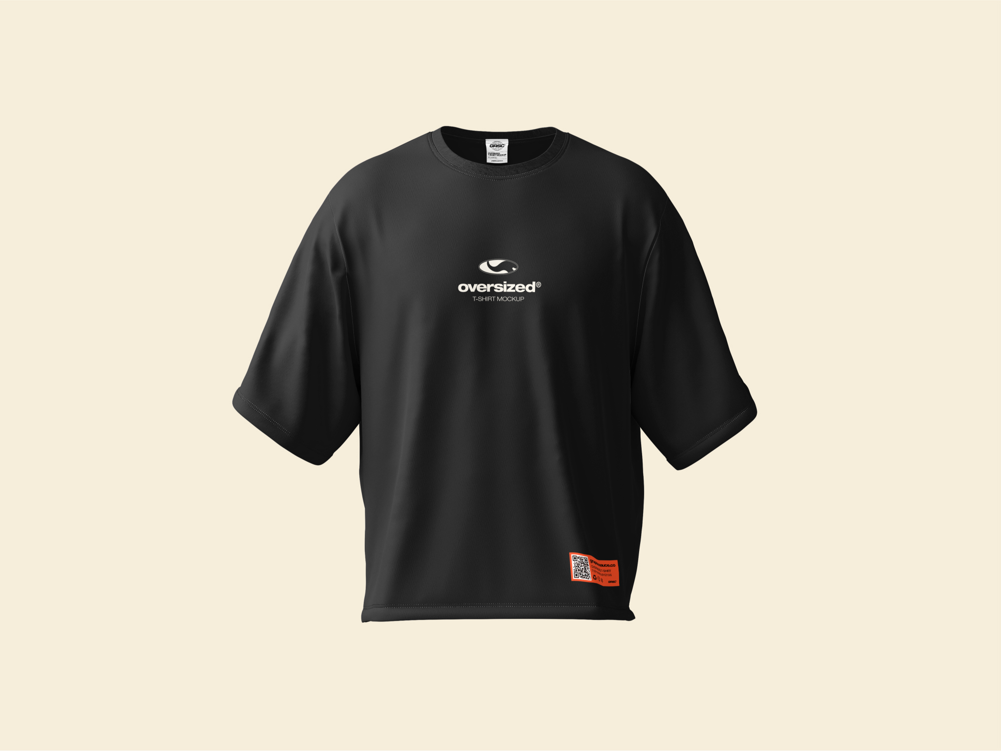 Oversize T-shirt Front View by GraphicSauce.Co